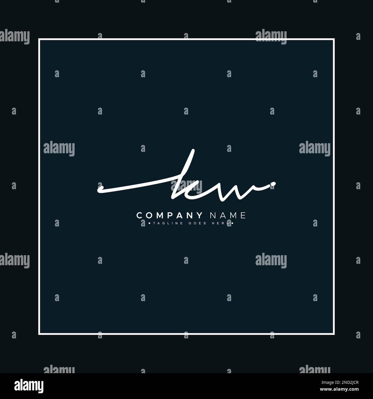 KW Initial Logo in Signature Style for Photography and Fashion Business ...