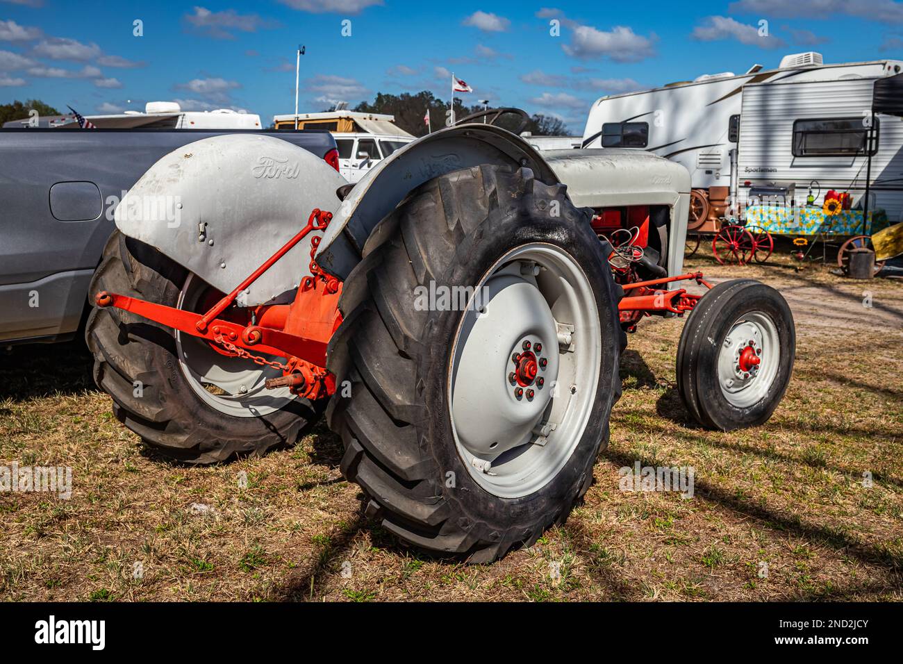 Fort Meade, FL - February 24, 2022: High perspective rear corner view ...