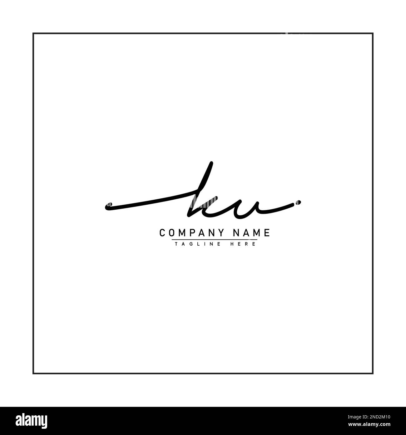 KU Initial Letter Signature Logo Template - Handwritten Vector Logo ...