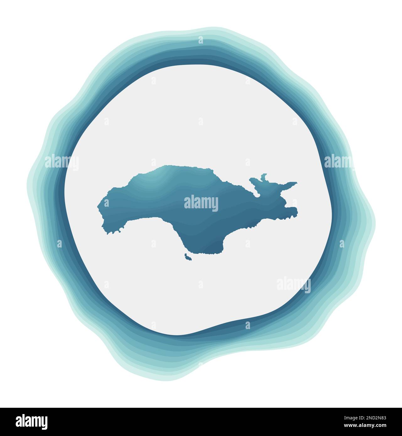 Samos logo. Badge of the island. Layered circular sign around Samos ...