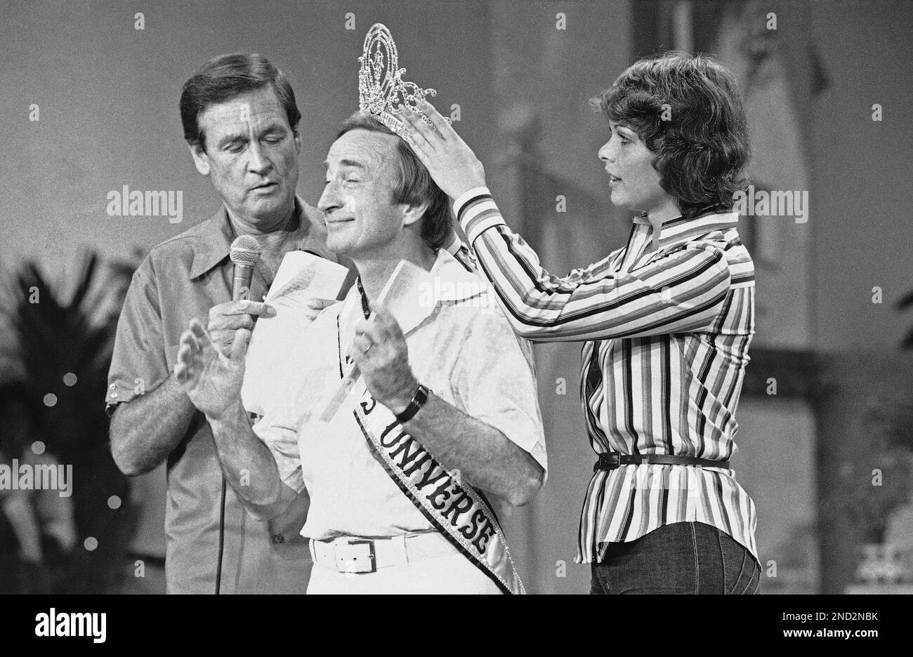 Gene Bayliss, choreographer for the Miss Universe pageant, acts as a ...