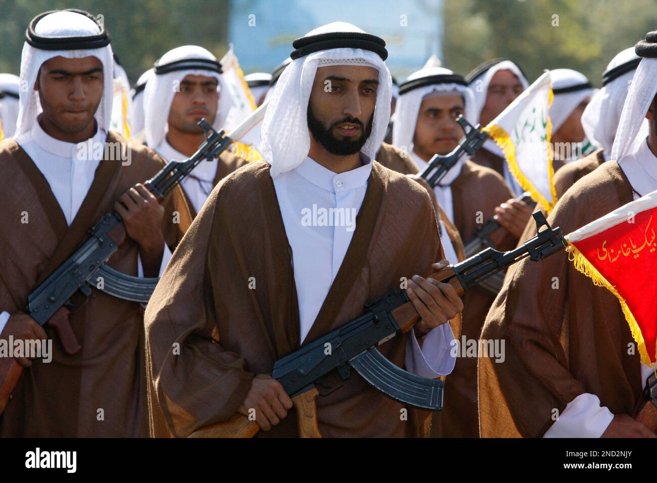 Iranian Arabs, who are members of Basij militia, affiliated to the ...