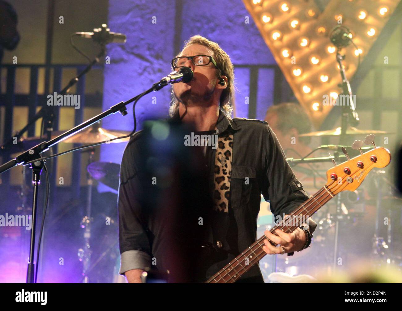 Scott Shriner of the band Weezer performs onstage at the AXE Music "One ...