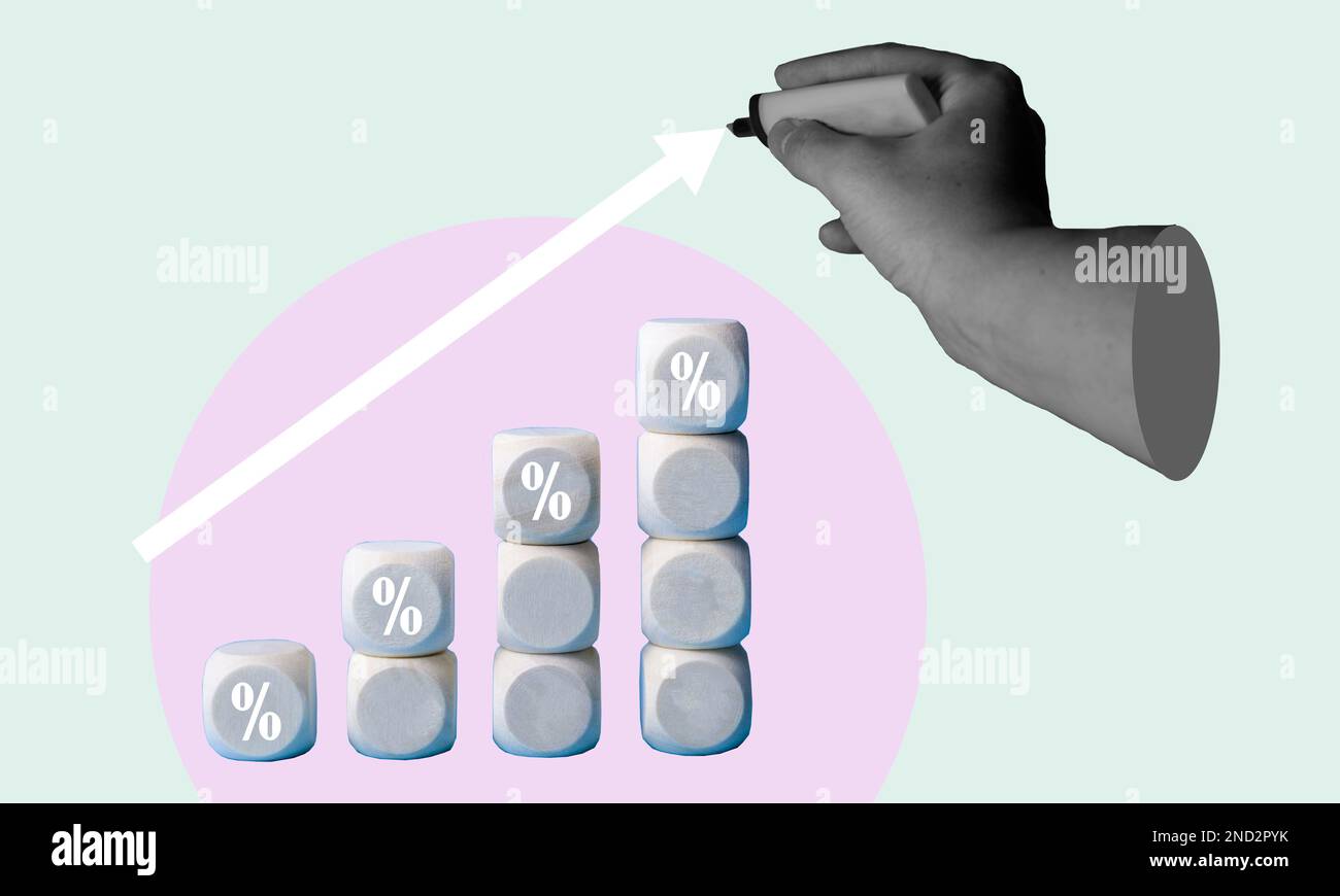 Art collage, Collage poster study of businessmen picture chart arrow ...