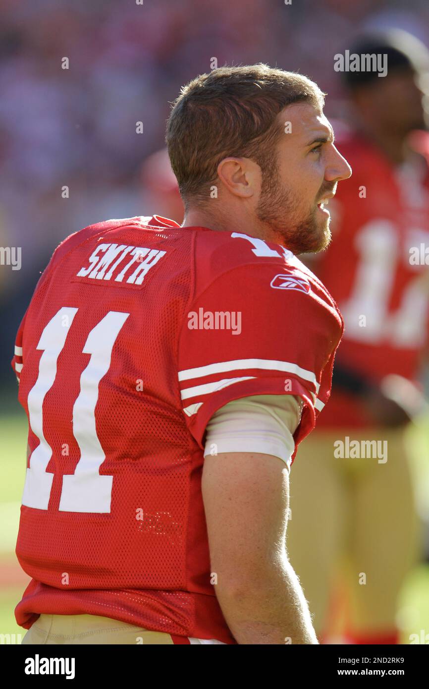 San Francisco 49ers quarterback Alex Smith (11) in an NFL football game ...