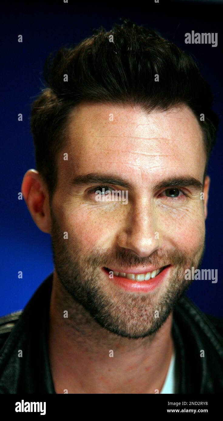Recording artist Adam Levine poses for a portrait in New York, Monday, Sept. 20, 2010. (AP Photo ...