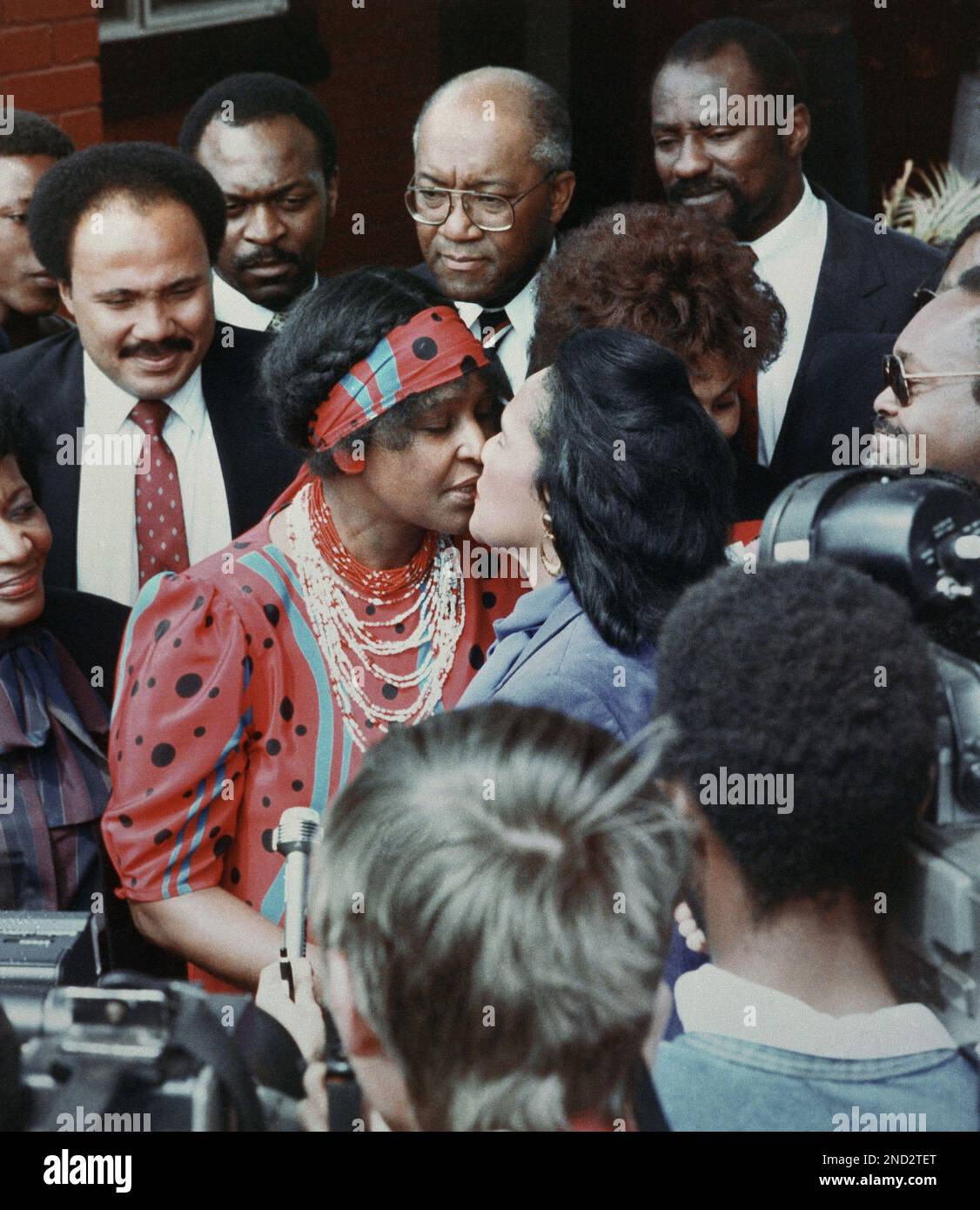 Mrs. Winnie Mandela, left, wife of jailed African National Council ...