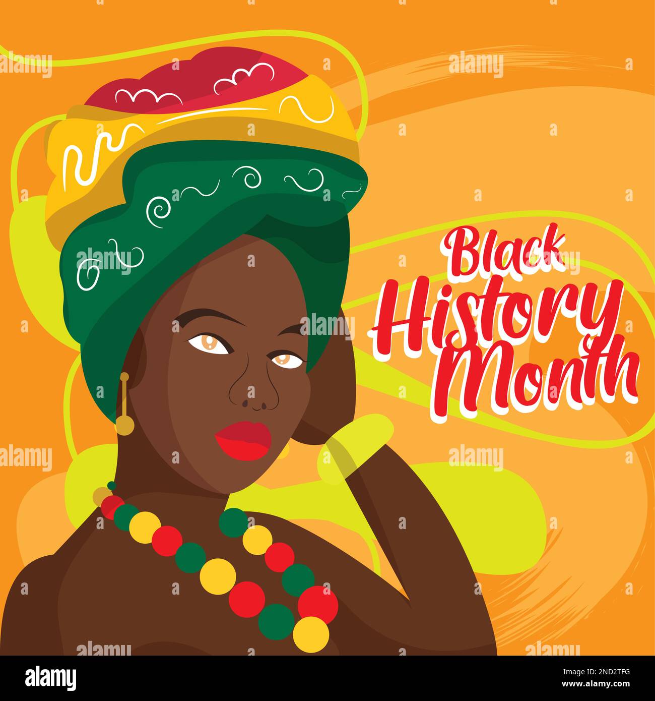 Afroamerican cute character Black history month Vector Stock Vector ...