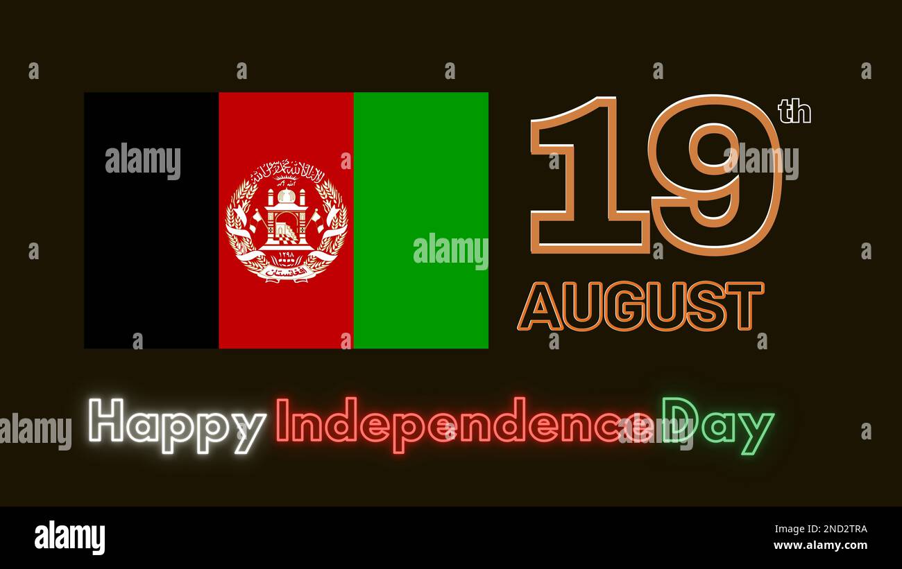 The 19th August Happy Independence Day of Afghanistan design with a ...