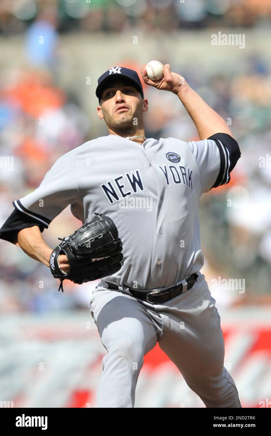 New York Yankees pitcher Andy Pettitte delivers against the Baltimore ...