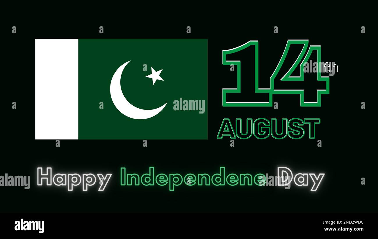 The 14th August Happy Independence Day of Pakistan poster design with a ...