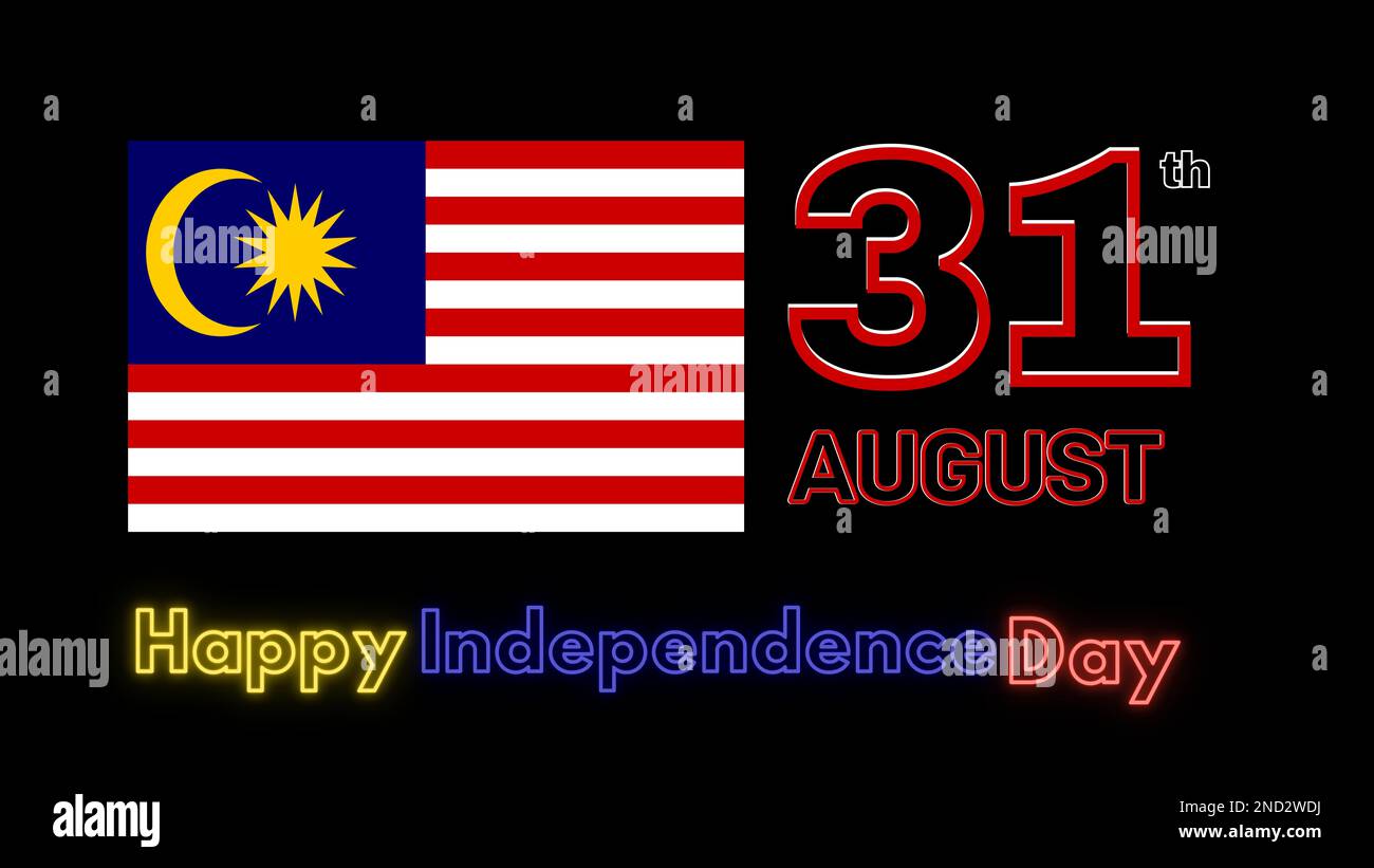The 31th August Happy Independence Day of Malaysia poster design with a ...