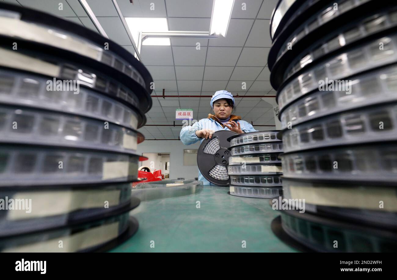 ZIXING, CHINA - FEBRUARY 14, 2023 - Workers work at an automated ...