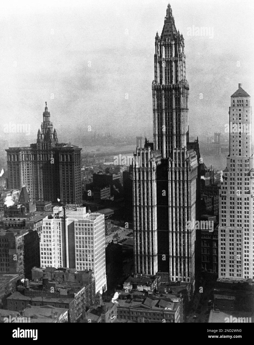 The Woolworth building skyscraper in New York City which was formally ...