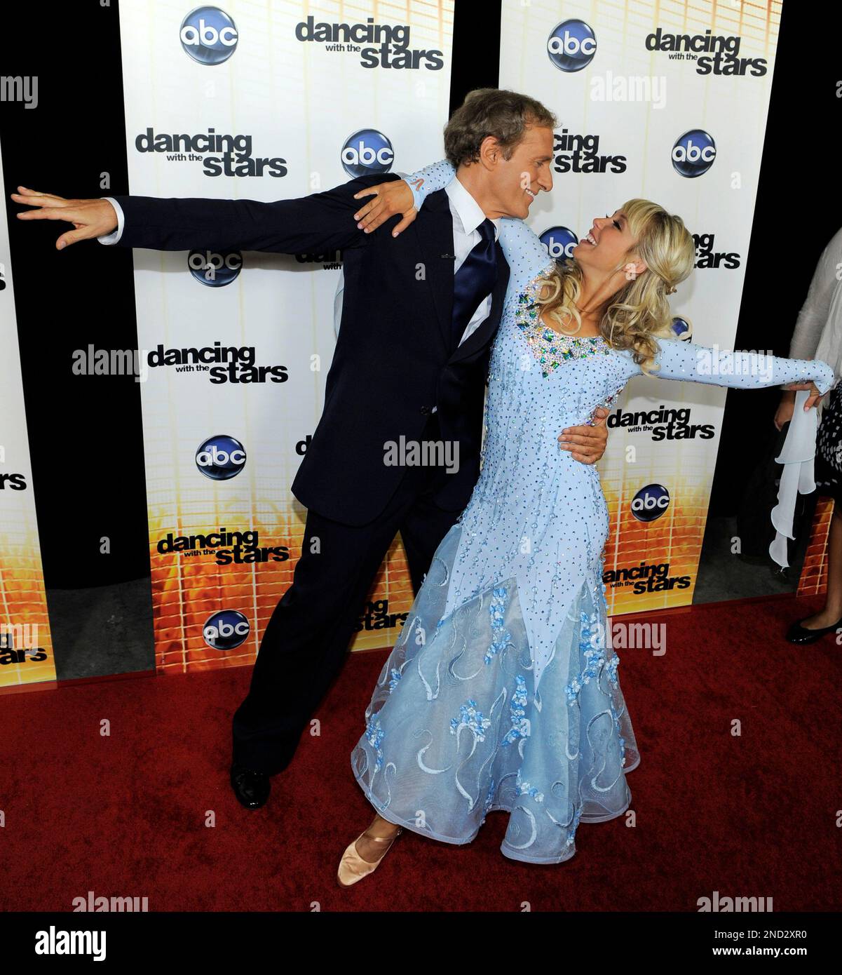 Contestant Florence Henderson and her dance partner Corky Ballas pose ...