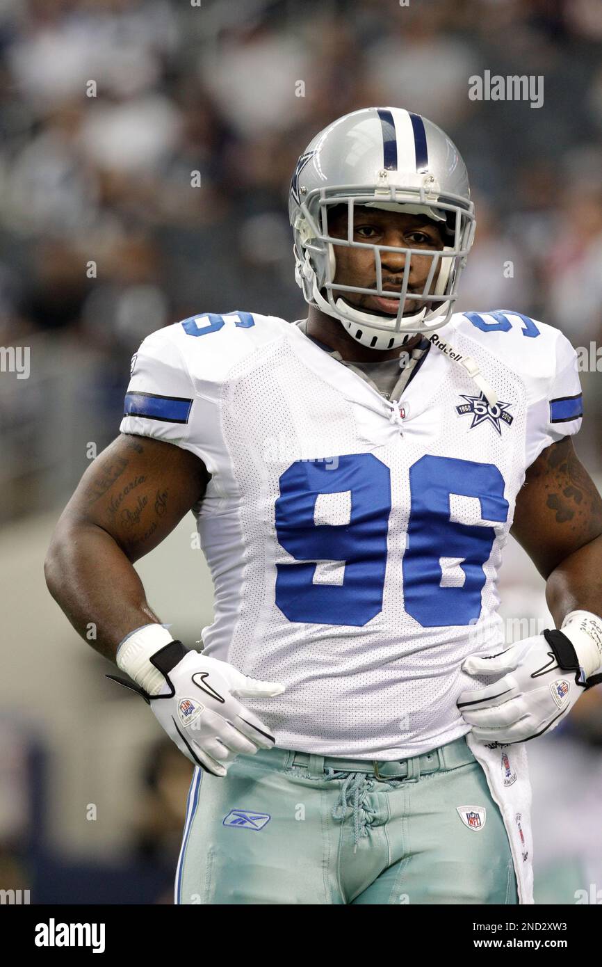 Dallas Cowboys defensive end Marcus Spears (96) before an NFL football ...