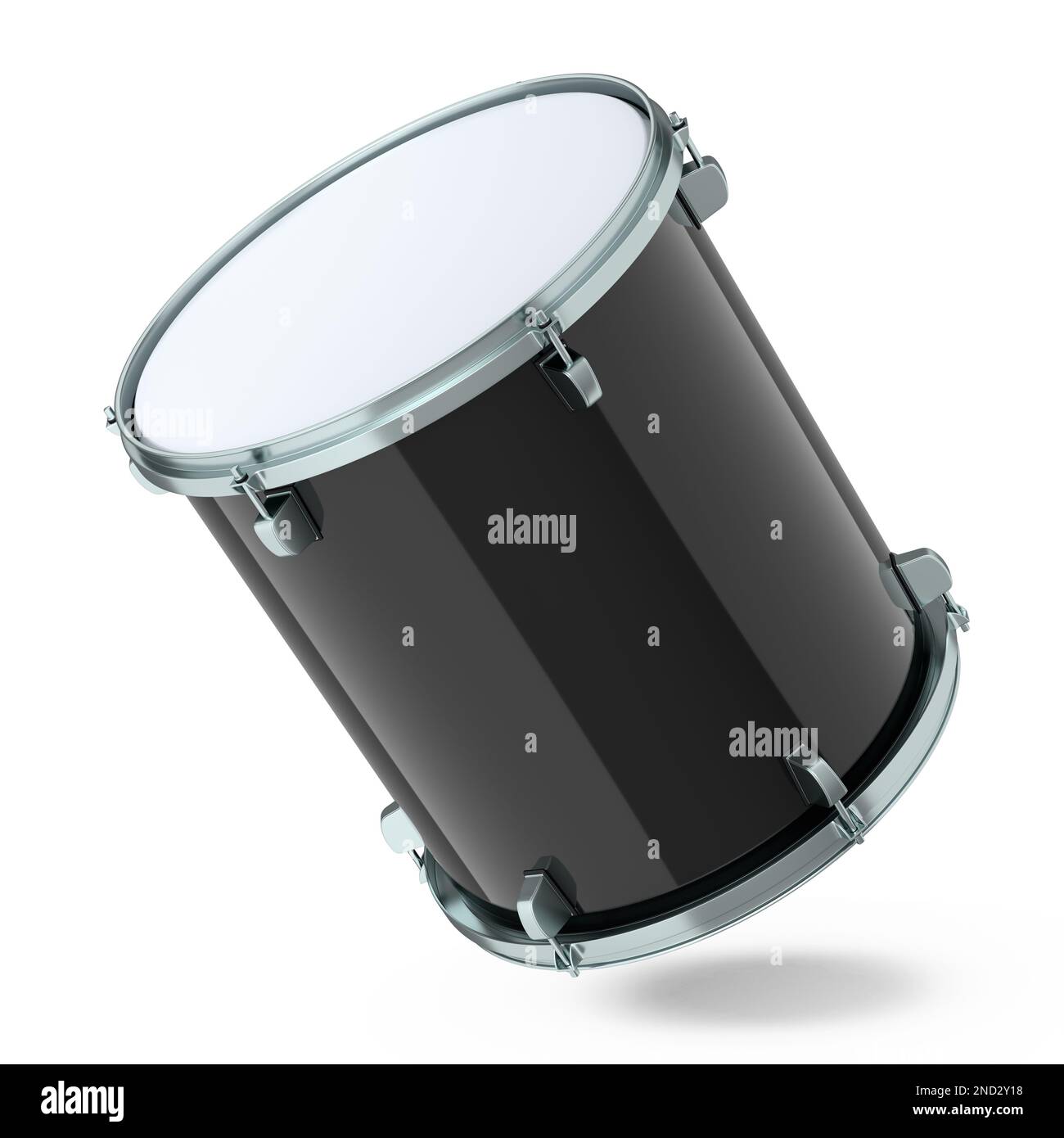 Realistic drum on white background. 3d render concept of musical ...