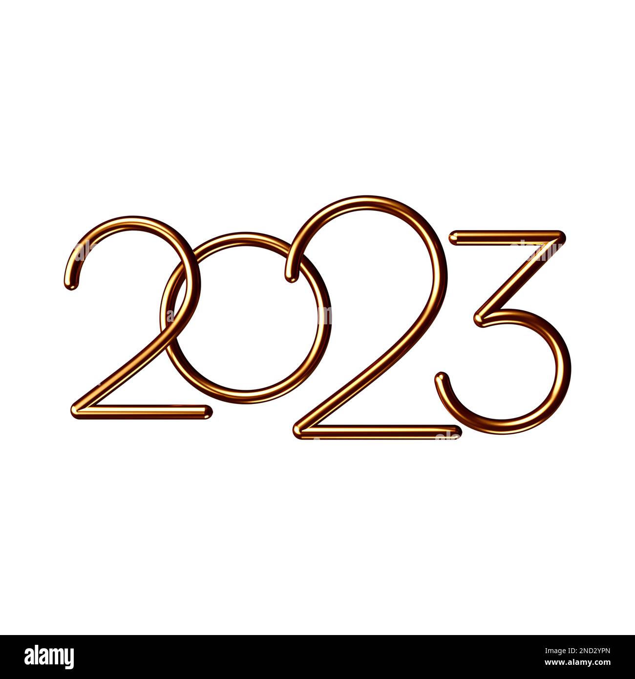 A lettering typography line with the number 2023 against a white ...