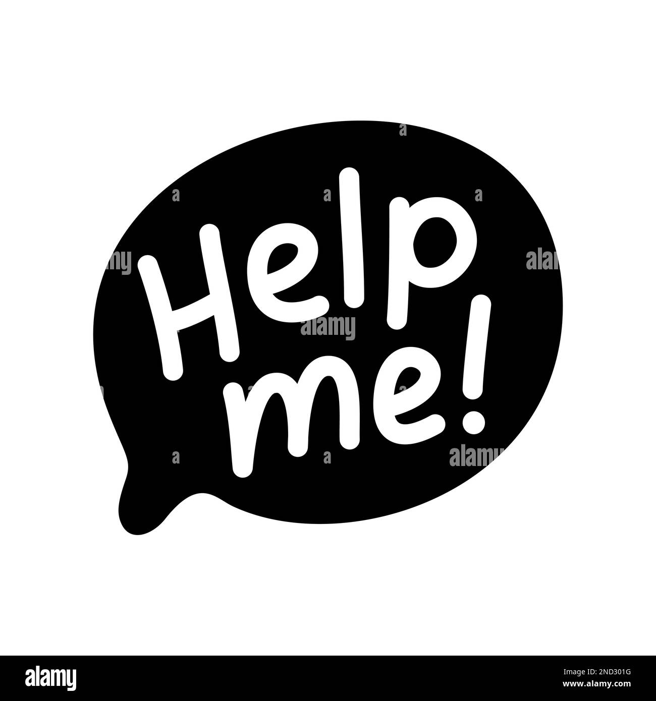 HELP ME speech bubble. Help me text with exclamation mark. Vector ... HELP ME speech bubble. Help me text with exclamation mark. Vector ...