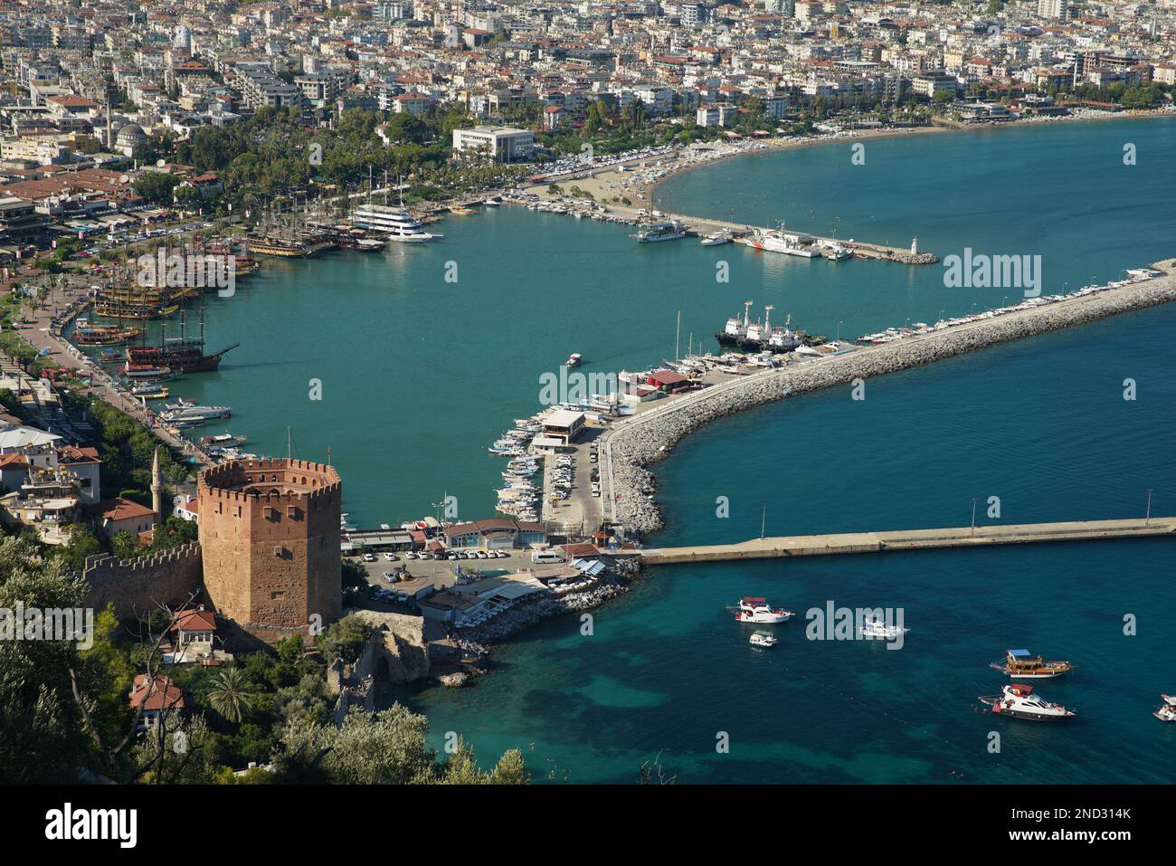 Aerial View of Alanya Town in Antalya City, Turkiye Stock Photo - Alamy
