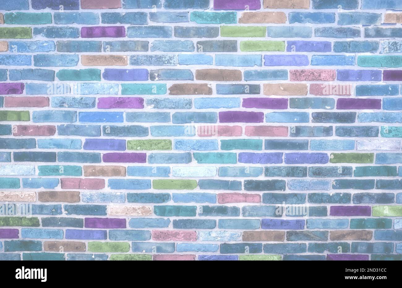 Colorful brick wall pattern for a background Stock Photo - Alamy