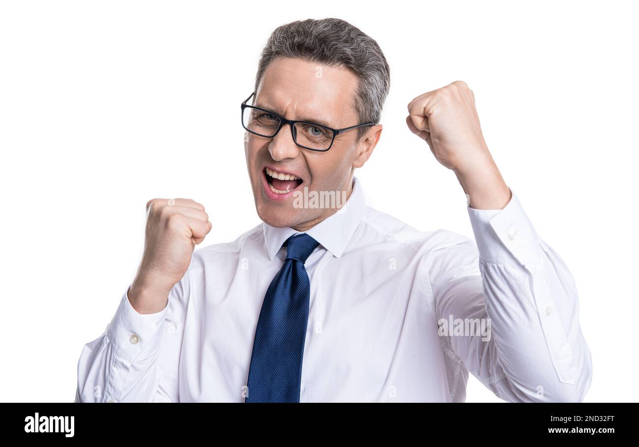 happy successful man celebrating success at studio. successful man ...