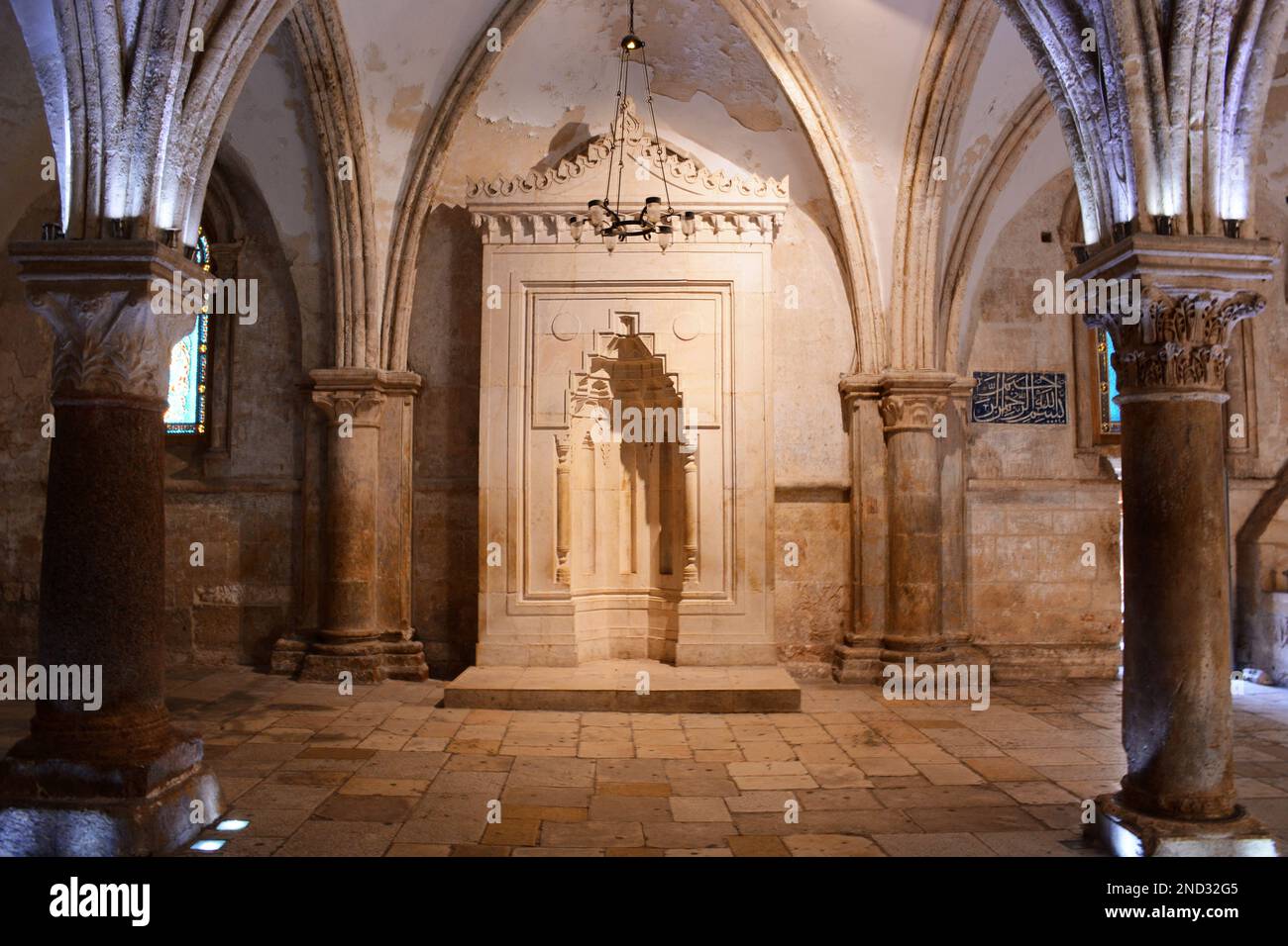 Cenacle, the last supper room, where Jesus Christ, and the disciples on ...