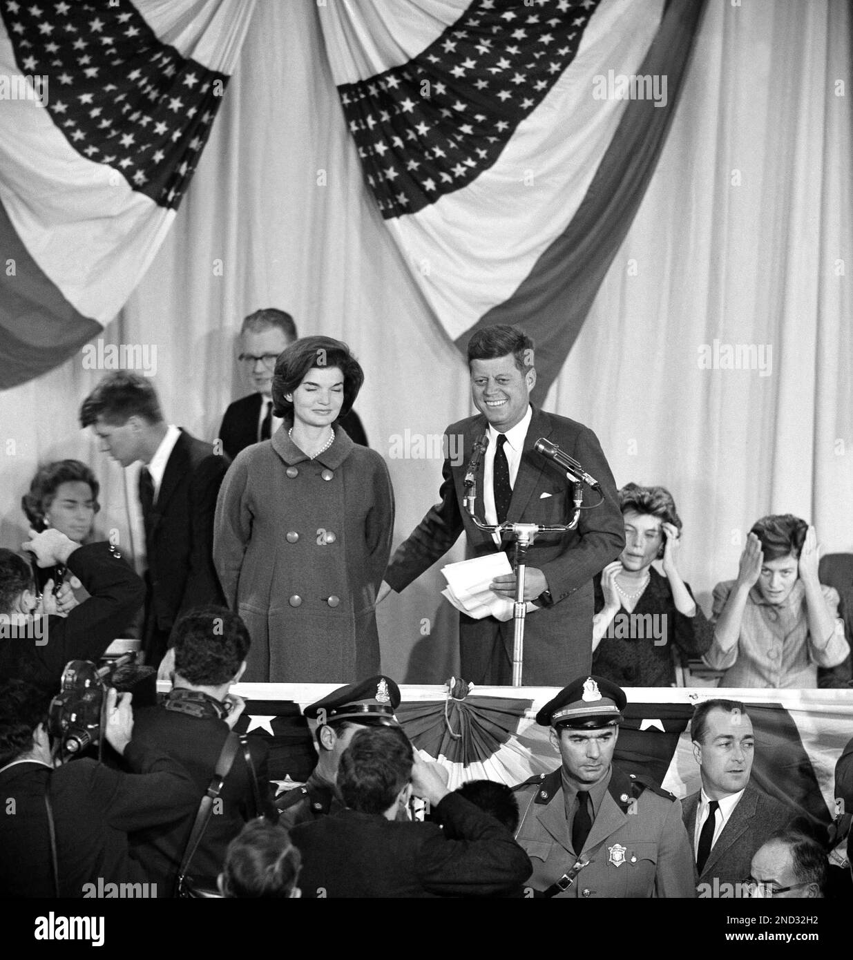 President-elect John F. Kennedy wore a broad smile as he appeared ...