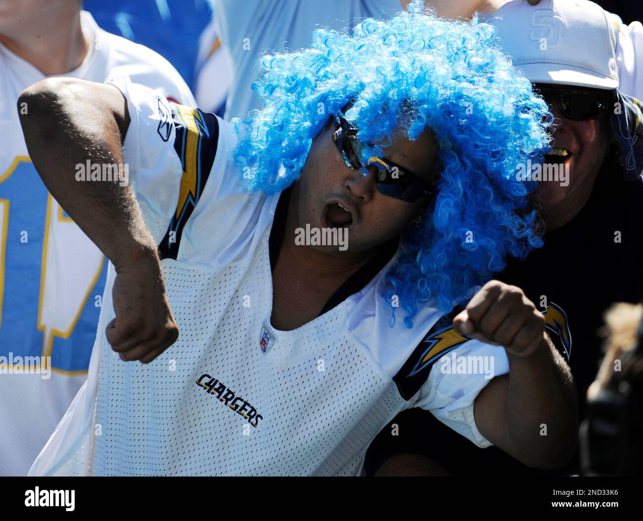 San Diego Chargers fans cheer during an NFL football game between ...