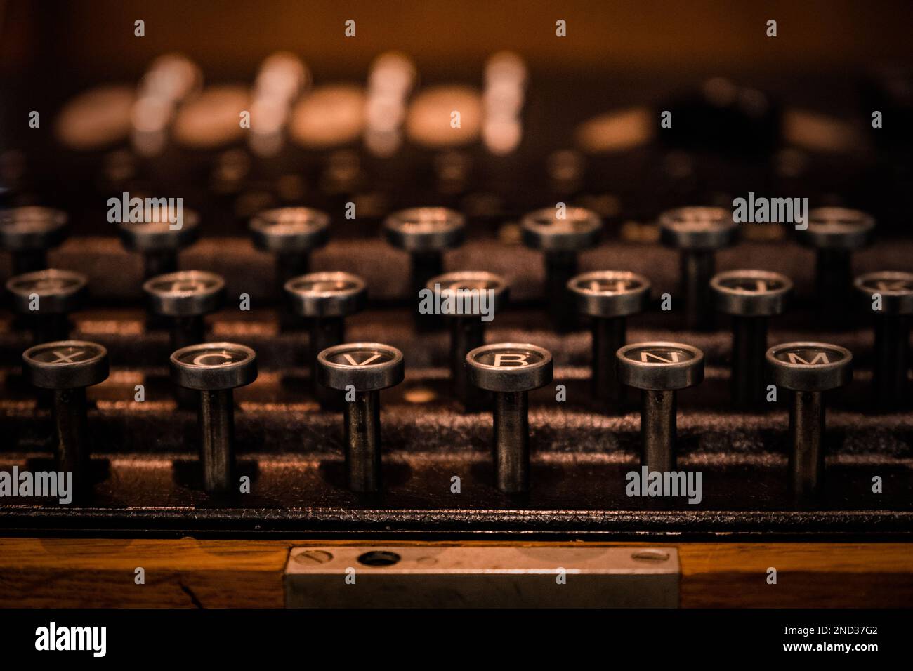 A closeup of a rare German World War II 'Enigma' machine keyboard Stock ... A closeup of a rare German World War II 'Enigma' machine keyboard Stock ...