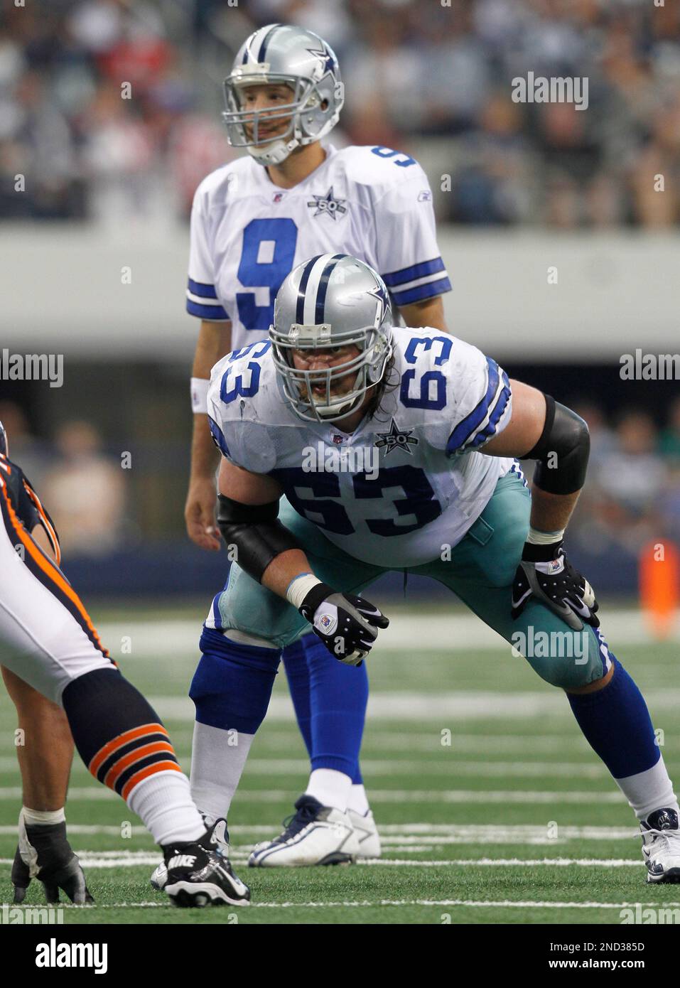 Dallas Cowboys guard Kyle Kosier (63) during an NFL football game ...