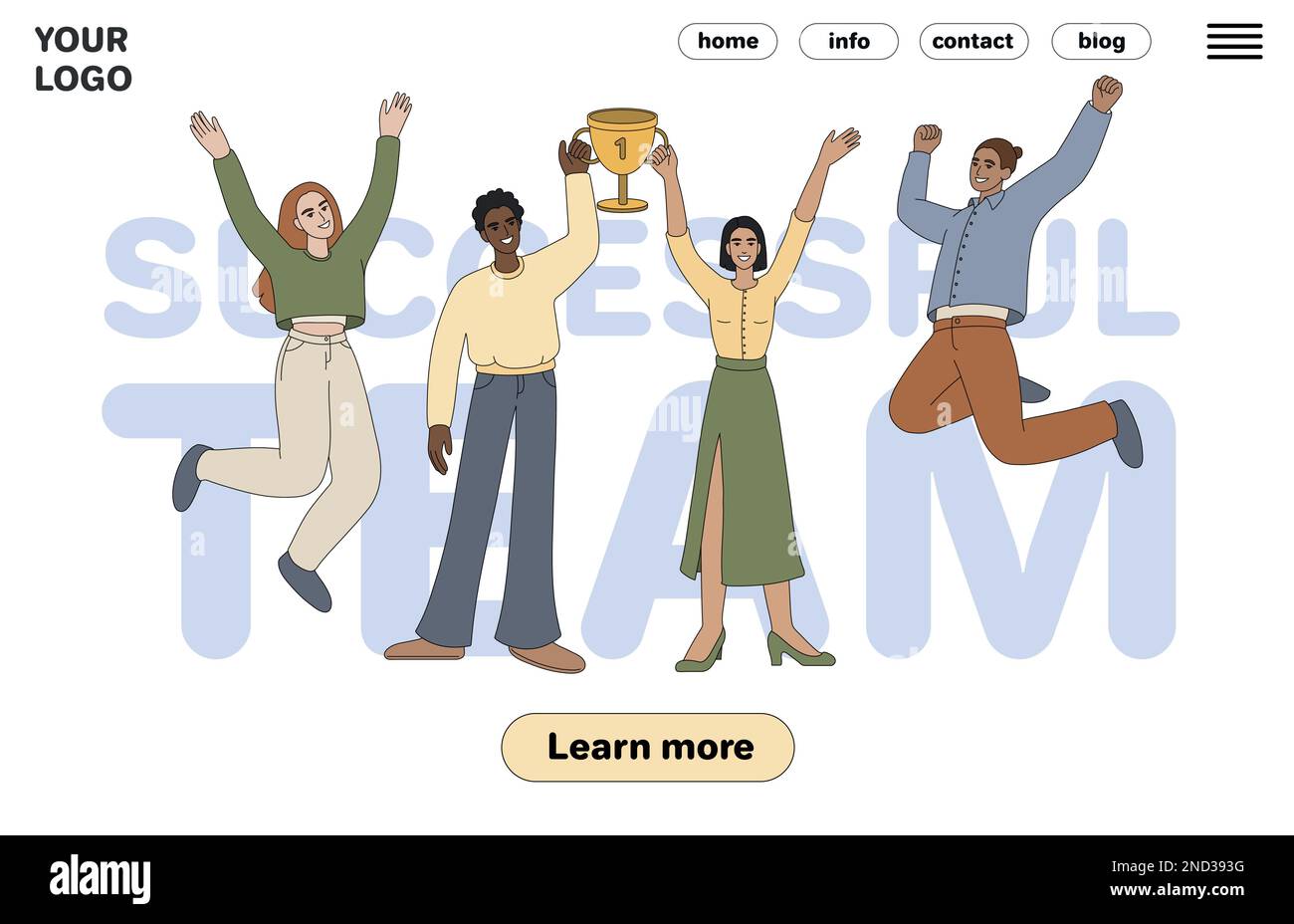 Celebration team group cup trophy Cut Out Stock Images & Pictures - Alamy