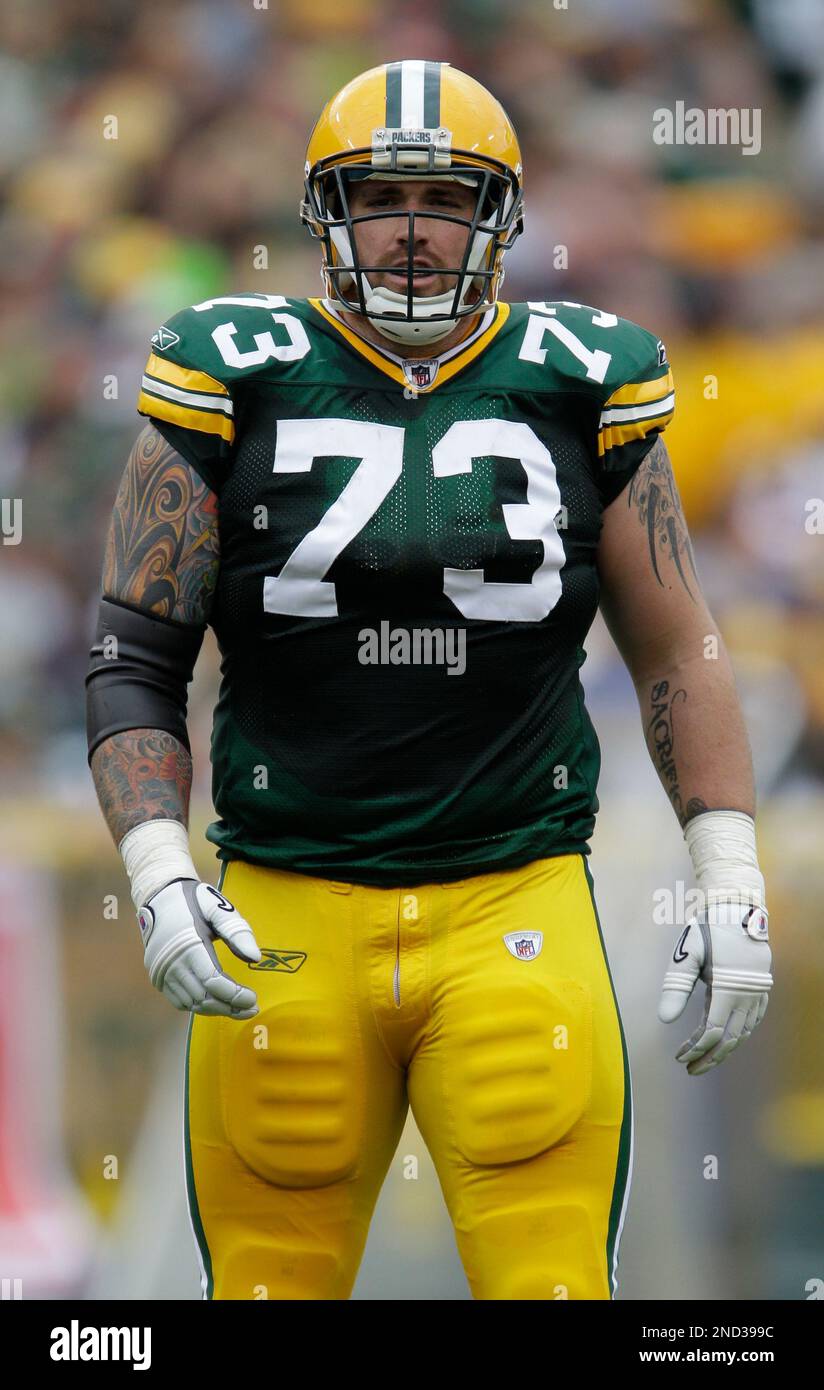 Green Bay Packers' Daryn Colledge is seen during the first half of an ...