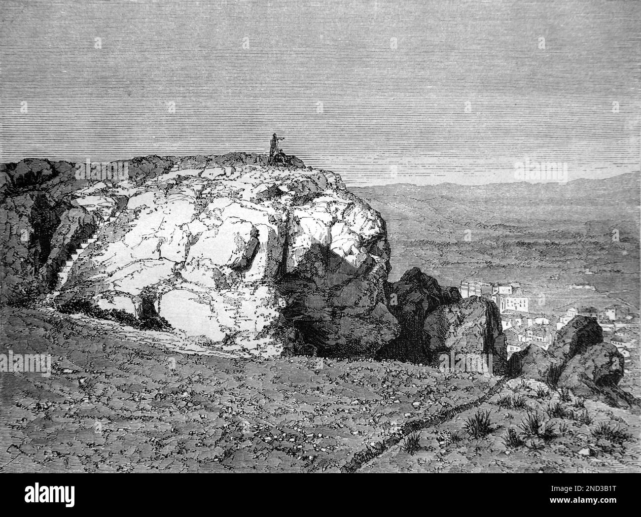 The areopagus or areios pagos is the hill of ares hi-res stock ...