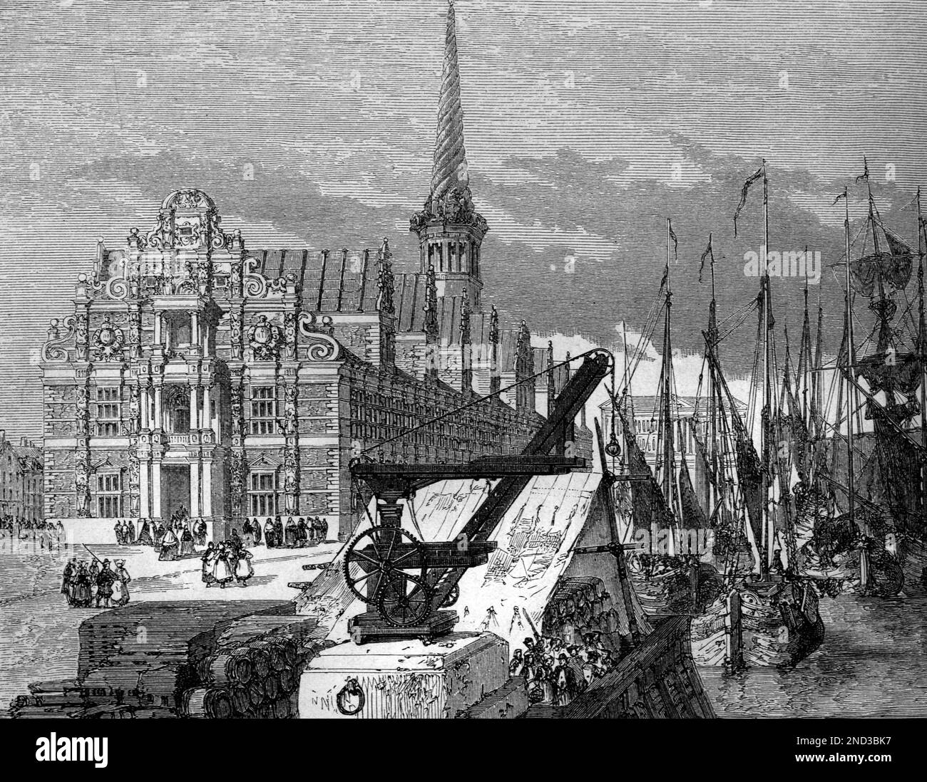 Danish renaissance architecture Black and White Stock Photos & Images ...