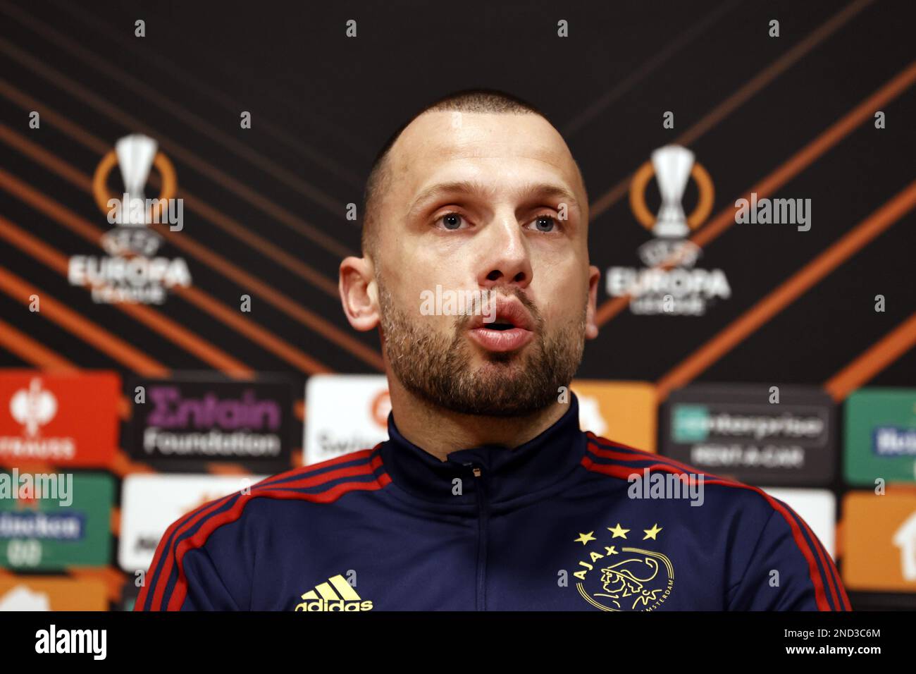 AMSTERDAM - Ajax coach John Heitinga during the press conference prior ...