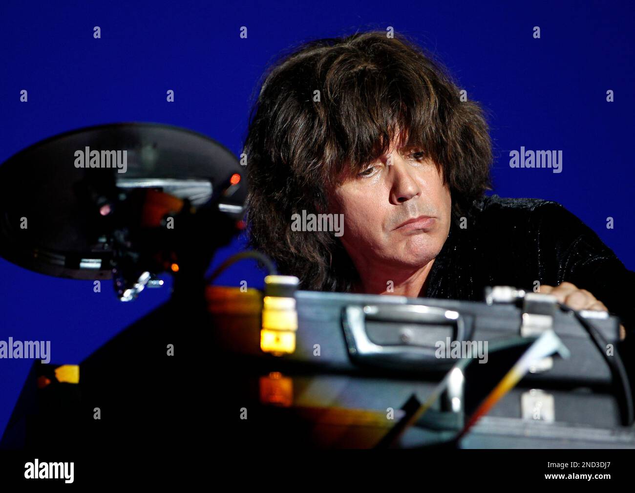 French composer and music producer Jean-Michel Jarre performs during a ...