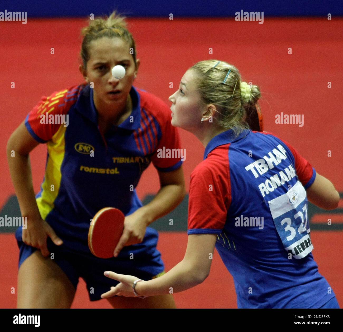 Daniela Dodean, right, and Elizabeta Samara, left, both from Romania ...