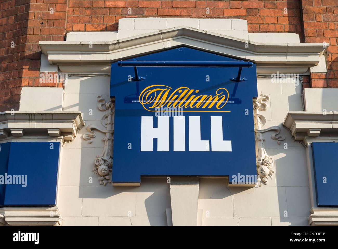 Large William Hill sign on an old building Stock Photo - Alamy