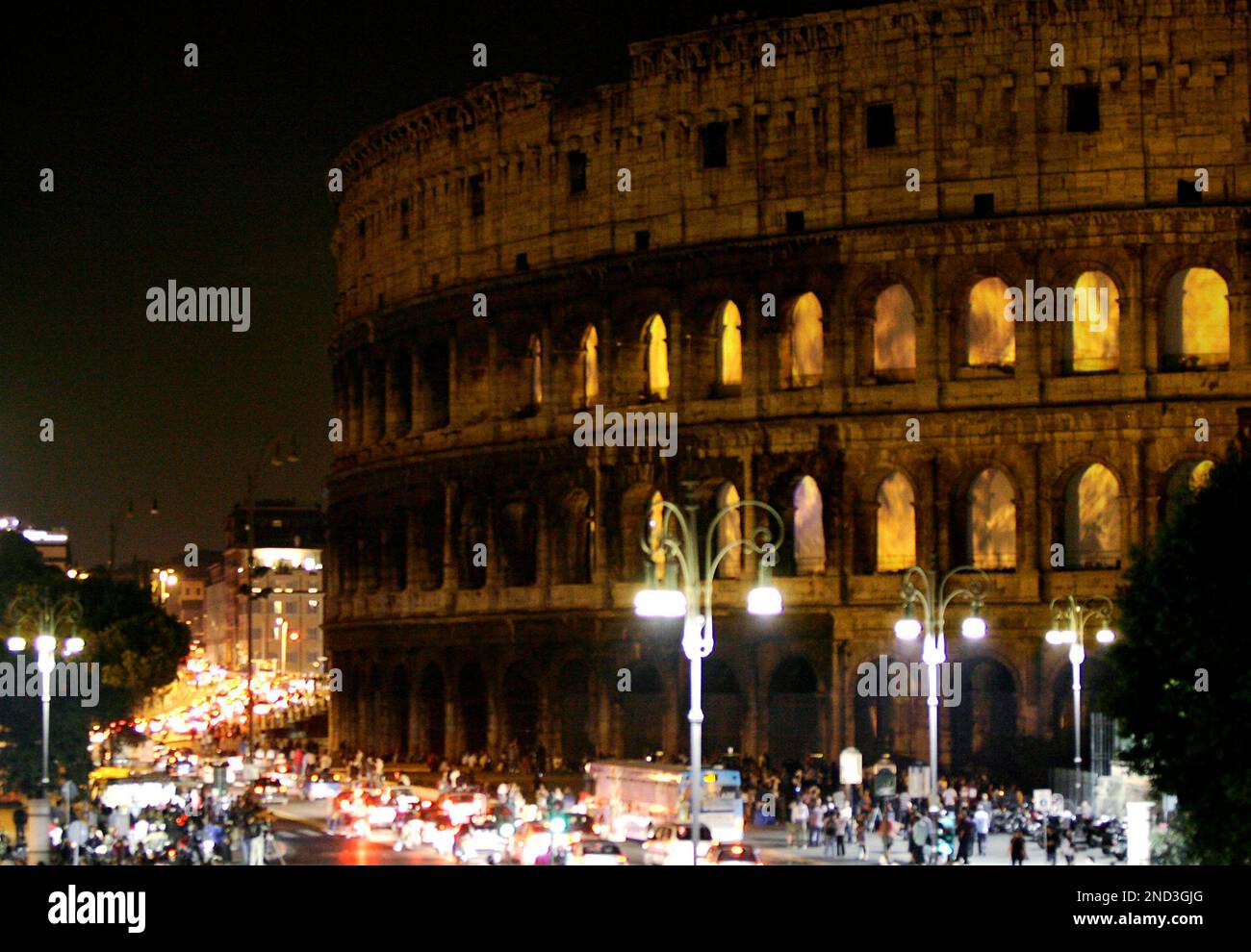 Rome's Colosseum is set in virtual fire in an art installation called ...
