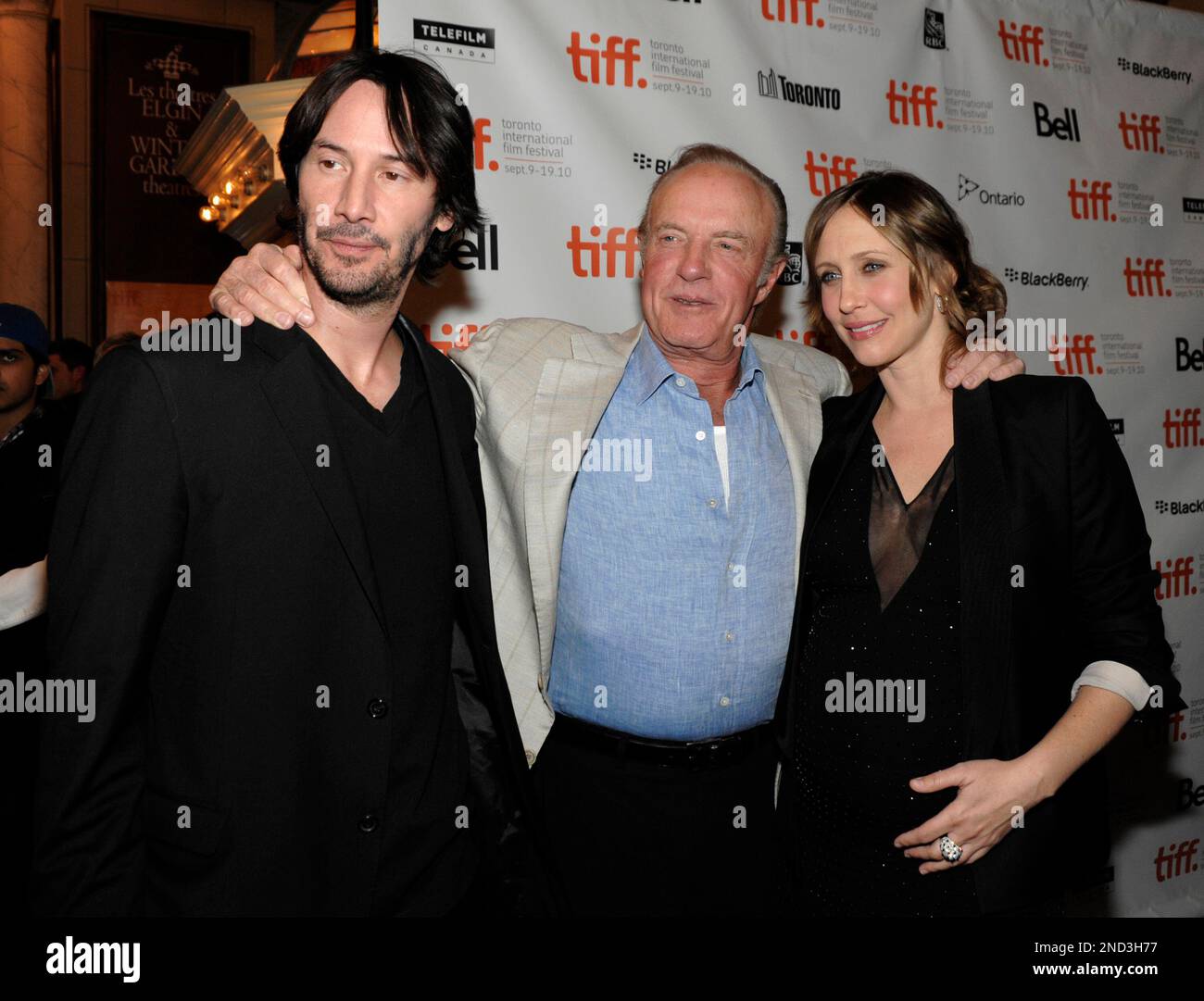 Actor Keanu Reeves Left Actor James Caan Center And Actress Vera 9371