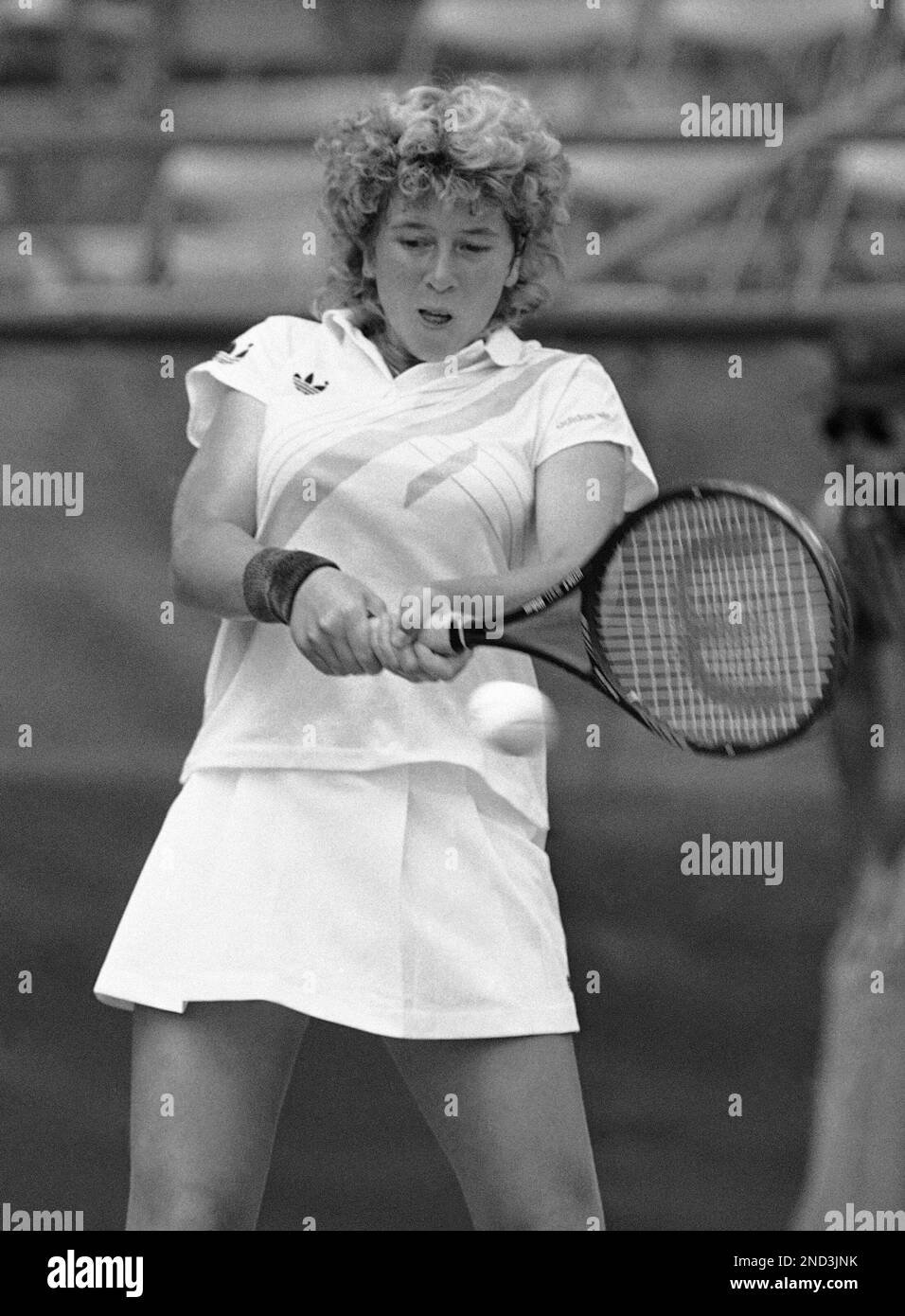 Andrea Jaeger playing against Kathy Jordan in U.S. Open Tennis in New ...