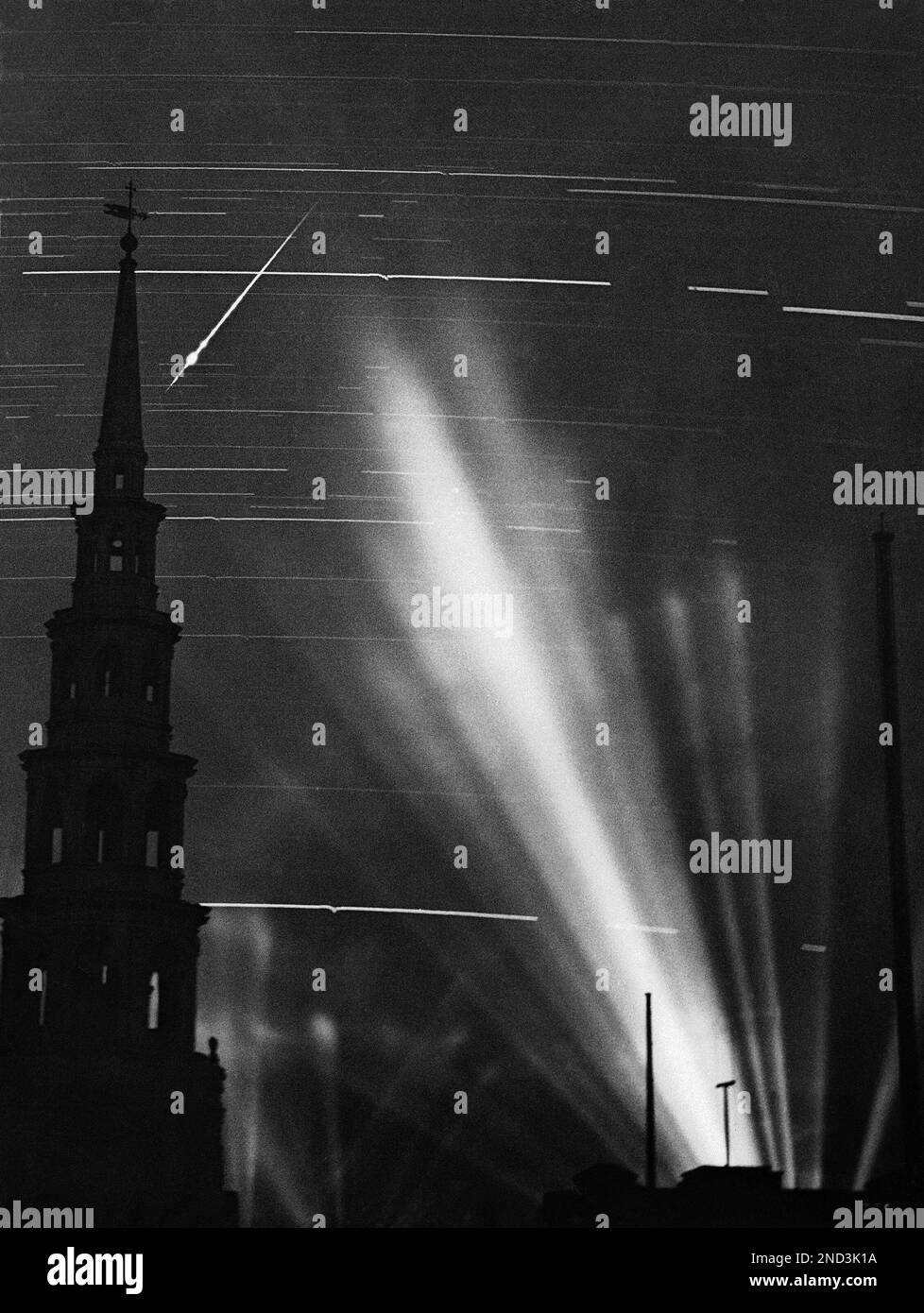 Ninety minute' exposure of a plate on a Fleet Street roof-top during a ...