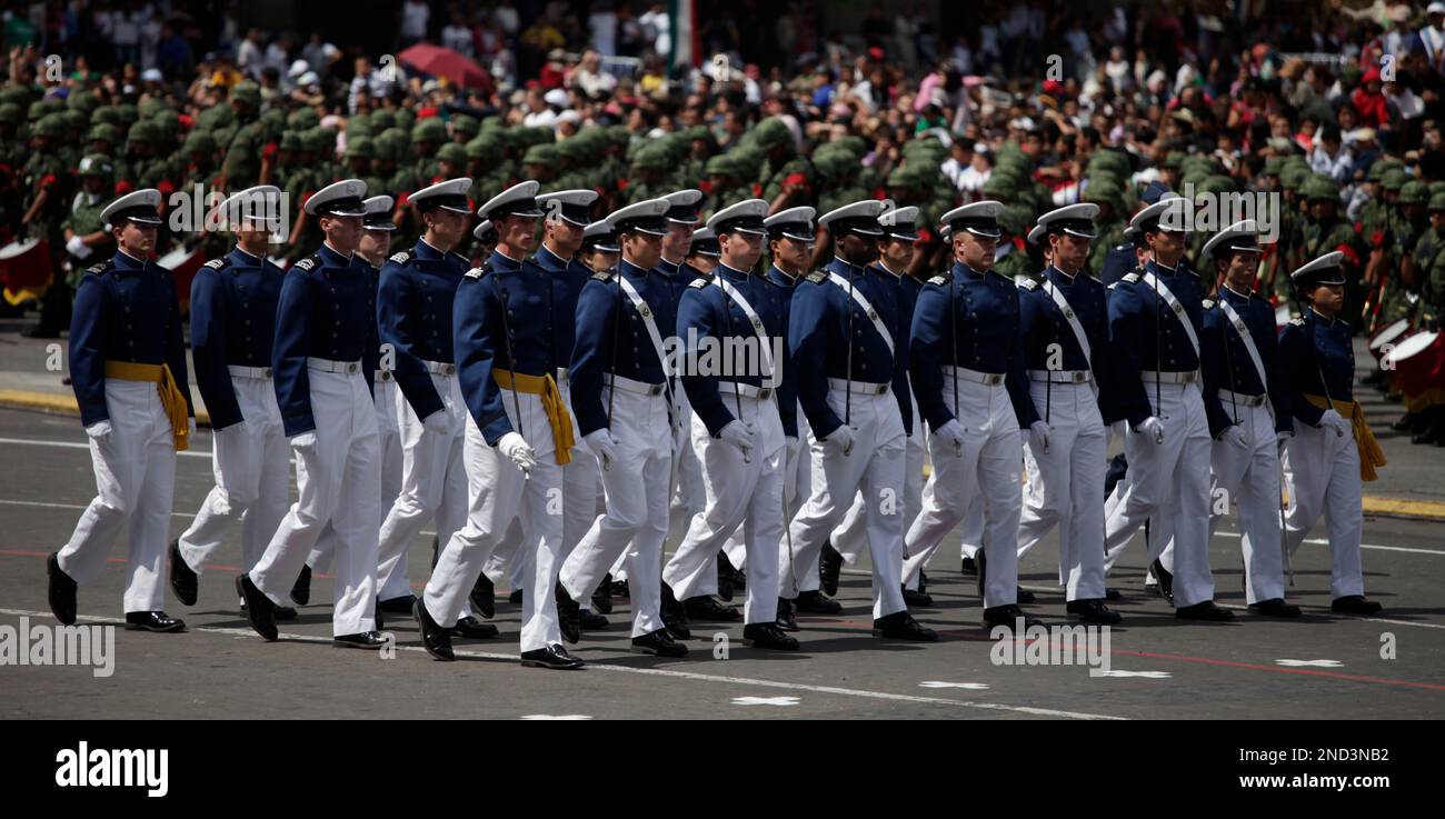 United States Air Force cadets parade during the traditional ...