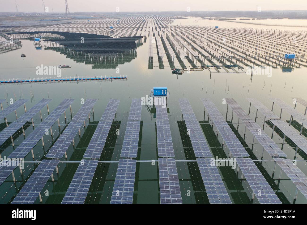 SUQIAN, CHINA - FEBRUARY 15, 2023 - Aerial photo shows the Tiangang ...