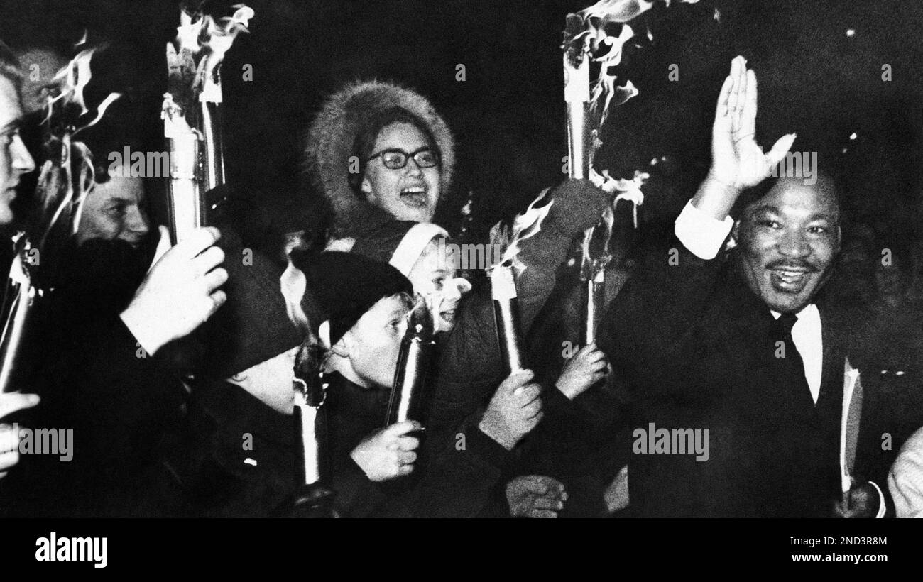 In smoke and fire from hundreds of torches, Dr. Martin Luther King, Jr ...