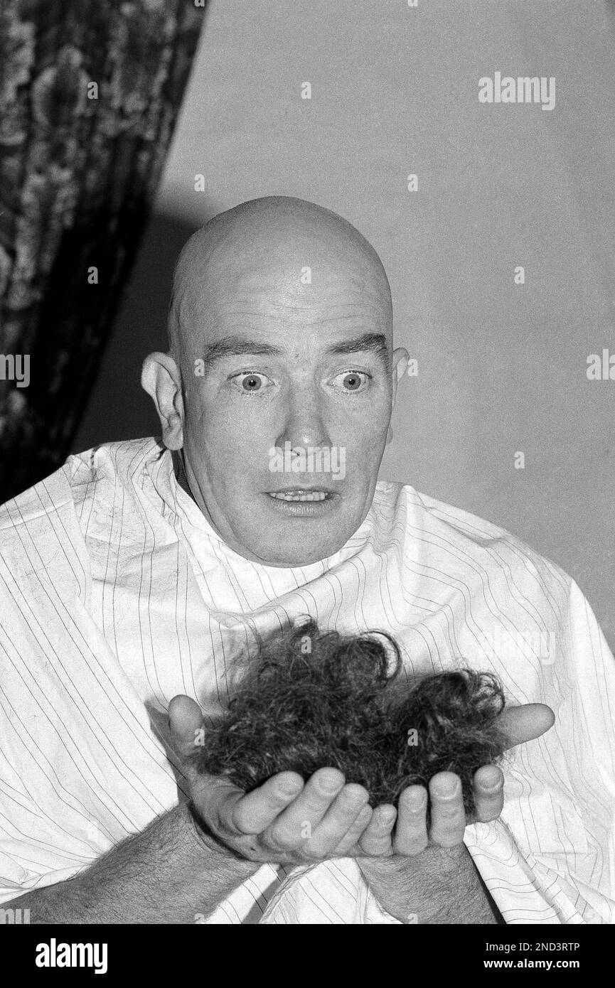 Actor Albert Finney can’t believe his eyes as he views the remains of ...