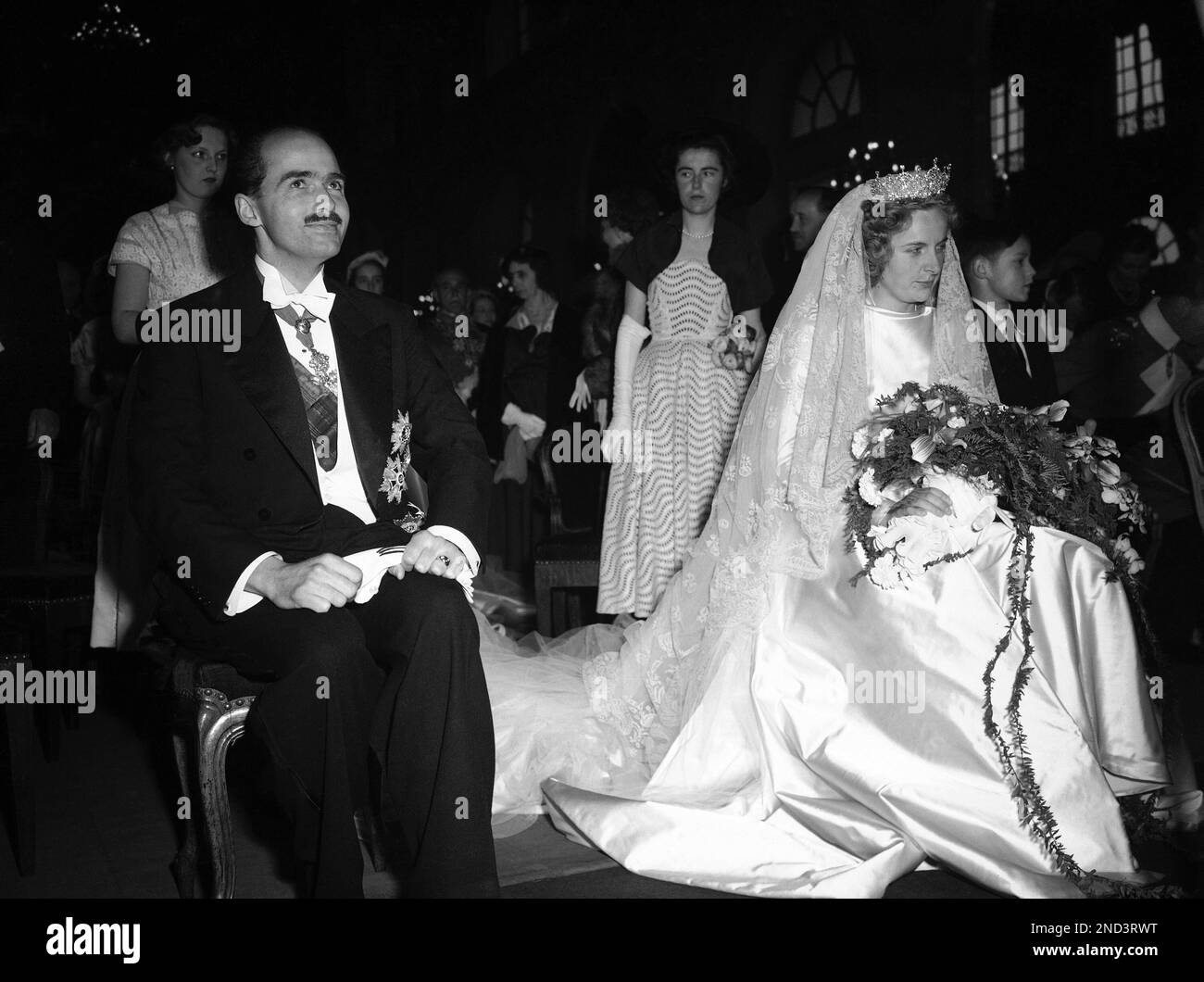 Archduke Otto of Habsburg and Princess Regina of Saxe-Meiningen at the ...