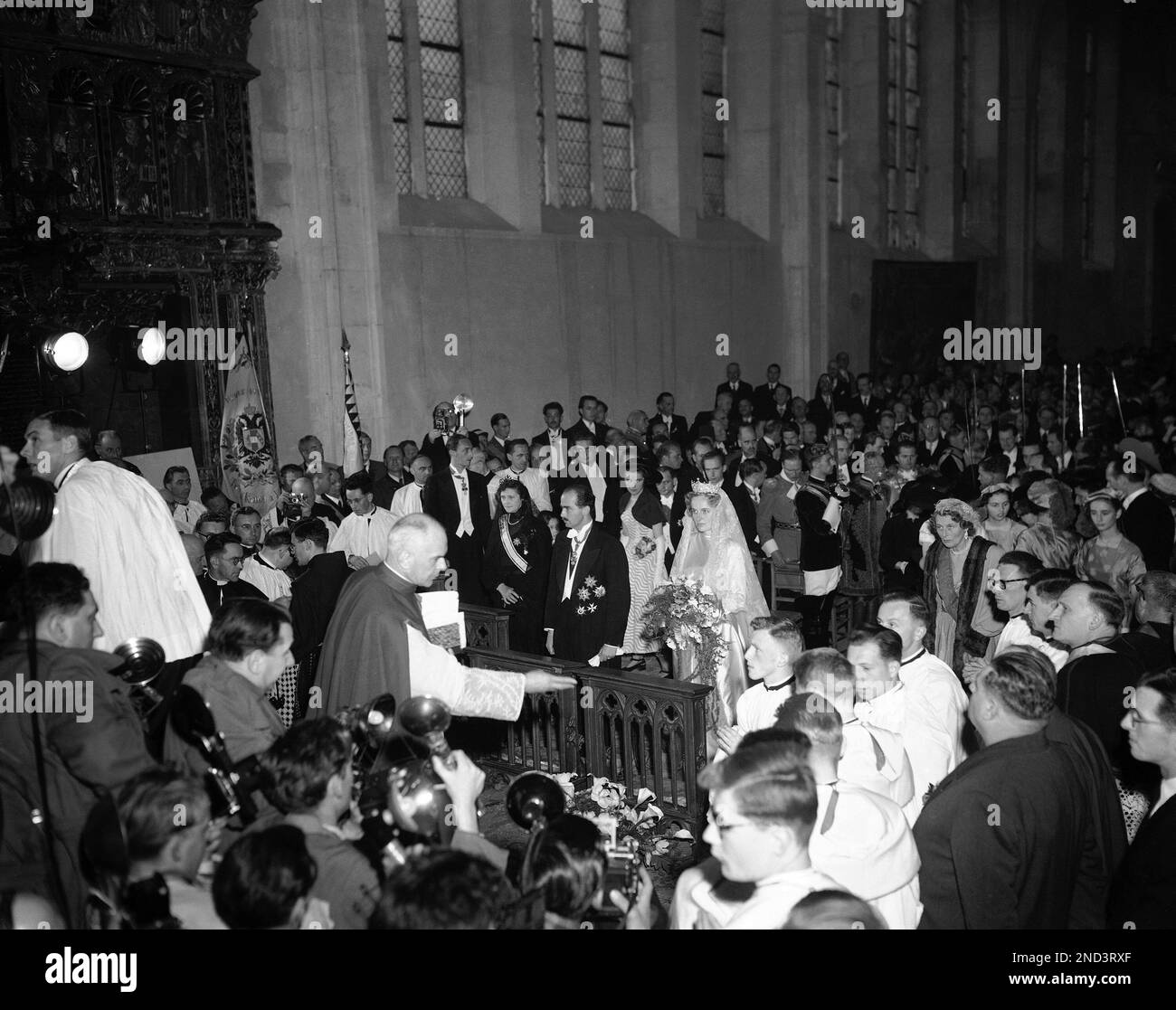 The scene in the Church of the Rope Makers at Nancy May 10, 1951 during ...