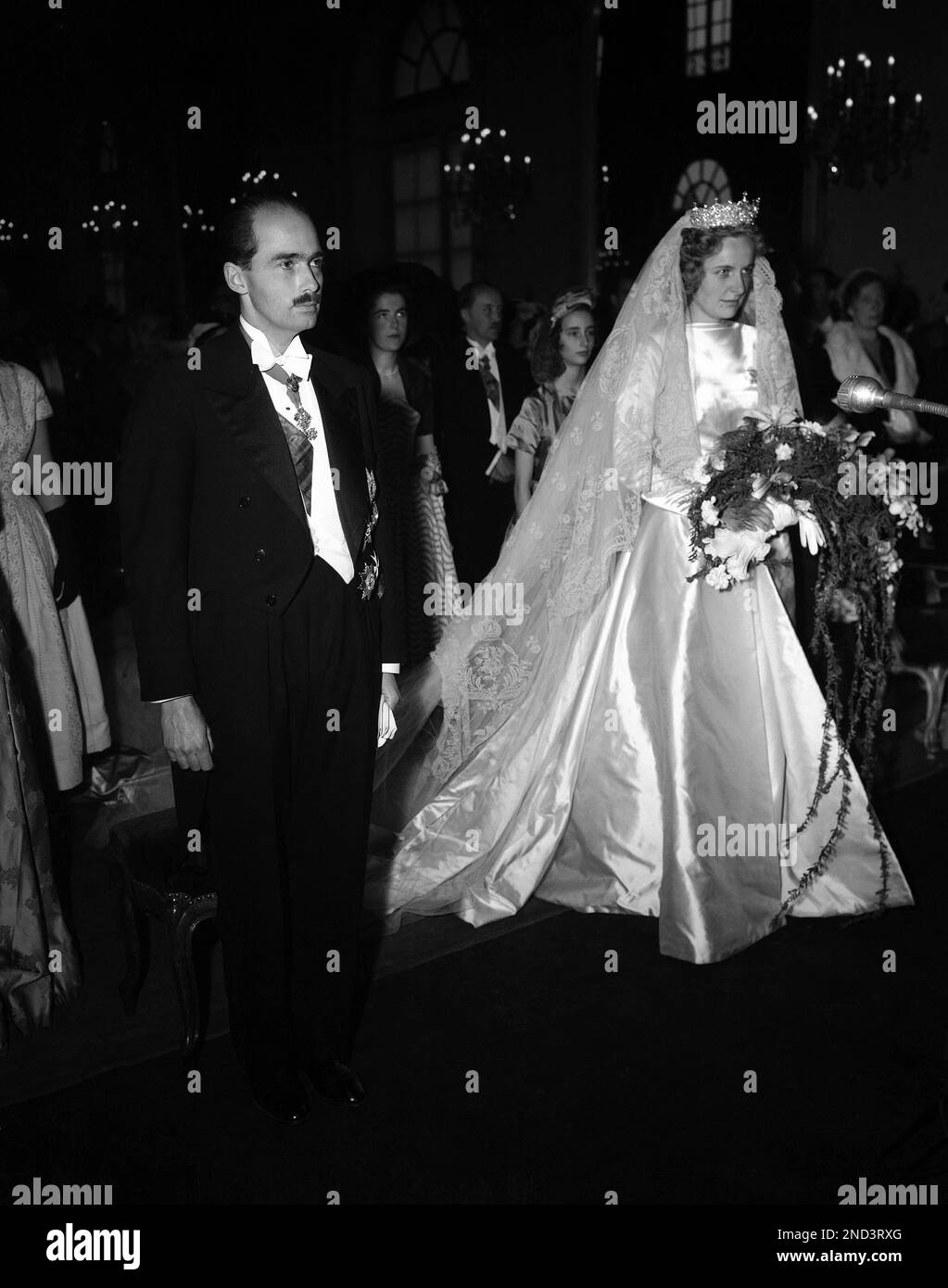 Archduke Otto of Habsburg and Princess Regina of Saxe-Meiningen at the ...